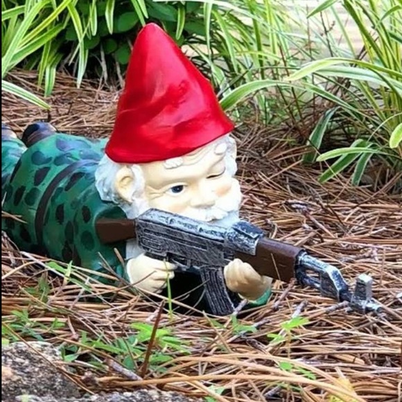 Other | 2nd Amendmentmilitary Miniature Lying Down Garden Gnome | Poshmark